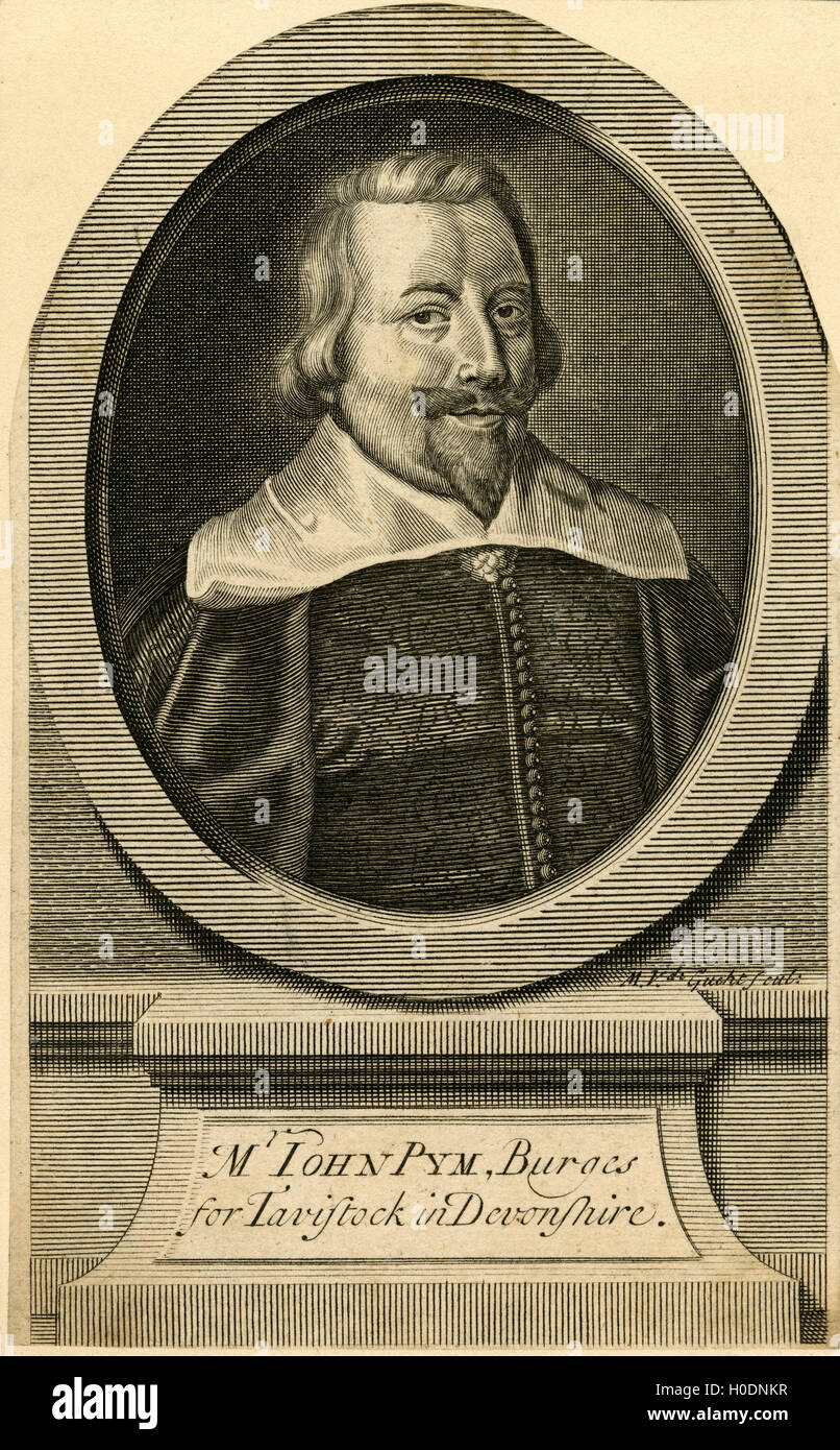 Antike c1800 Gravur, John Pym. John Pym (1584-1643) war ein englischer ...