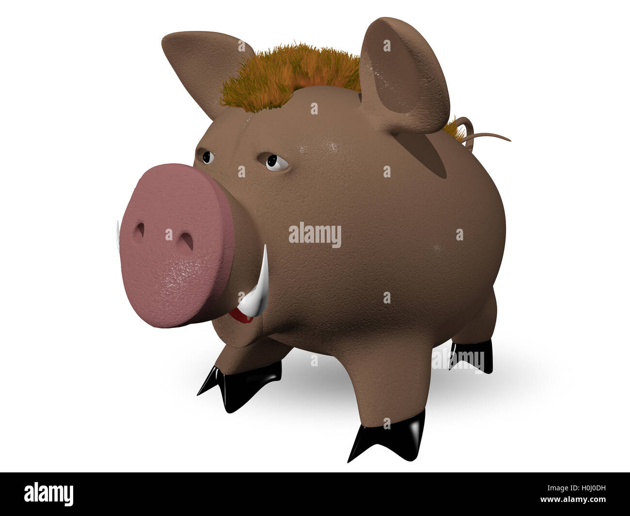 Vector Illustration Wild Boar Cartoon Stockfotos & Vector Illustration ...