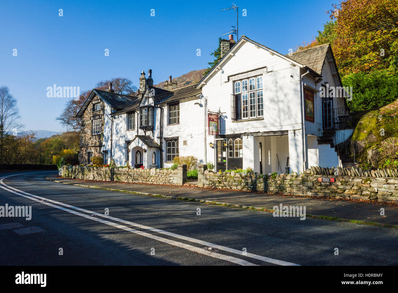 Das Glen Rothay Hotel und Badger Bar in Rydal im Lake District National ...