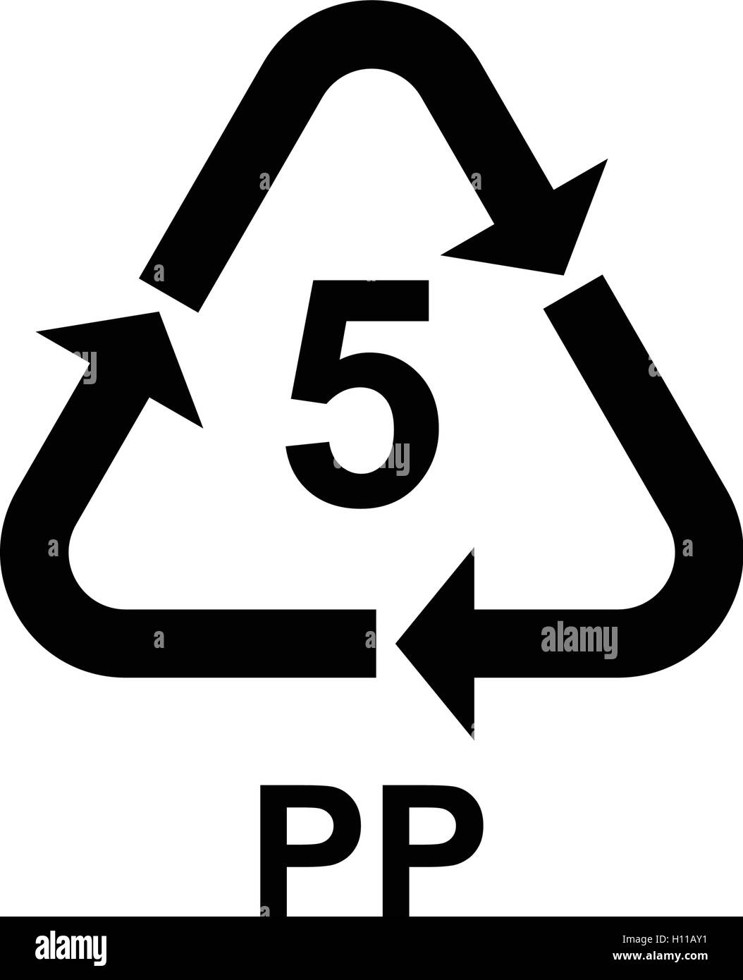 Kunststoff Recycling Symbol pp 5. Kunststoff Recycling code PP5, Vector ...