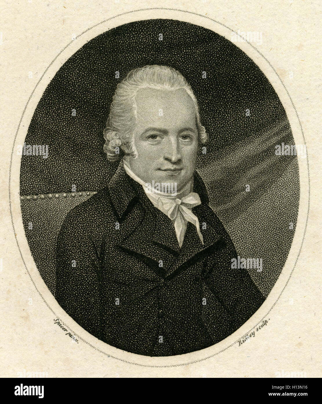 Antike 1801 Gravur, George Downing, Esq George Downing (1762-1800) von ...