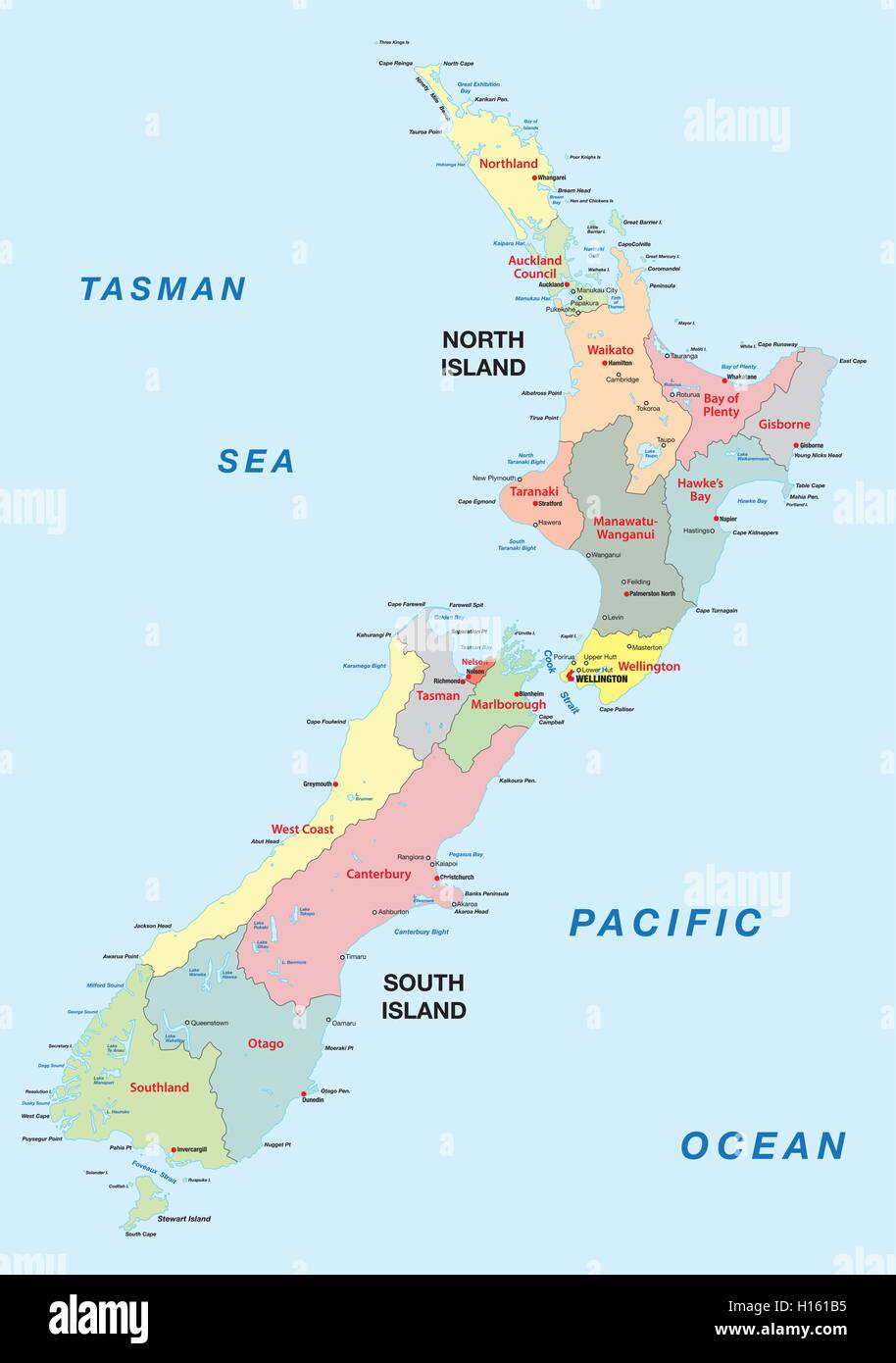 Karte von neuseeland neuseeland -Fotos und -Bildmaterial in hoher ...