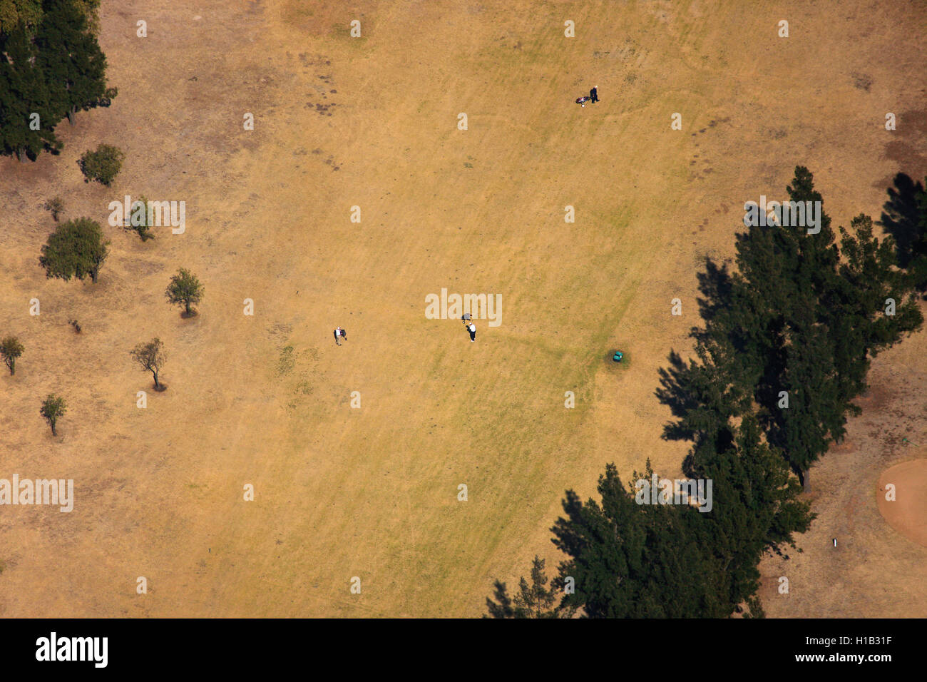 Luftaufnahme von Menschen spielen Golf auf Leeuwkop Golf Course in ...