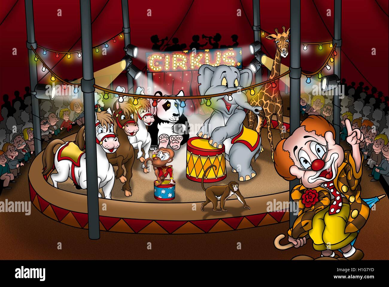Cartoon zirkustiere -Fotos und -Bildmaterial in hoher Auflösung – Alamy