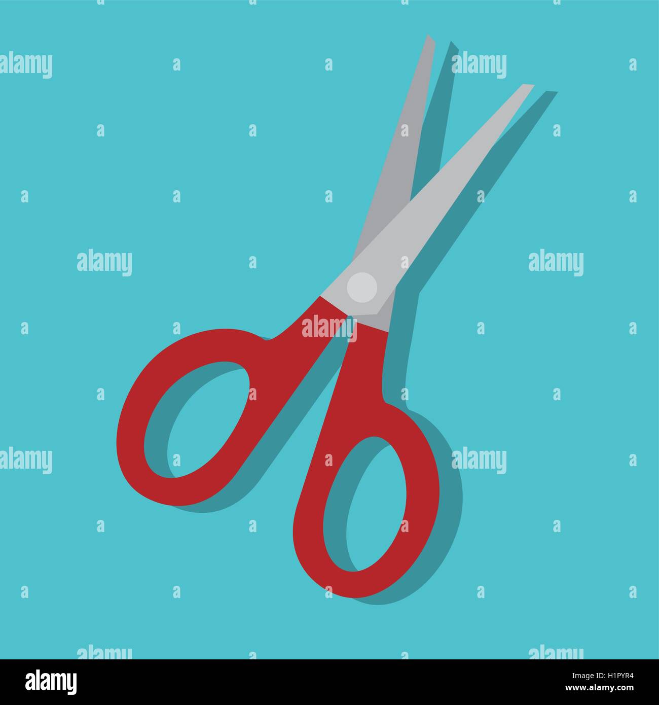 Cartoon Schere Schule Tool Grafik isoliert Stock-Vektorgrafik - Alamy