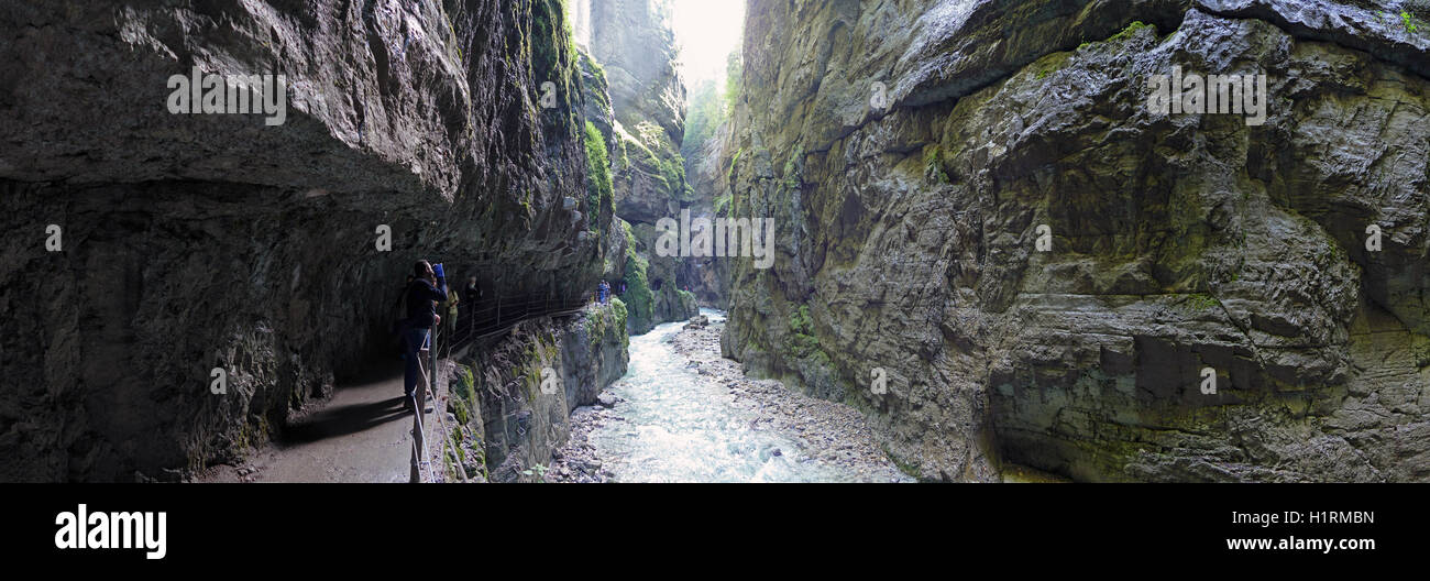 Europa Deutschland Bayern Garmisch-Partenkirchen Partnachklamm Partnach ...