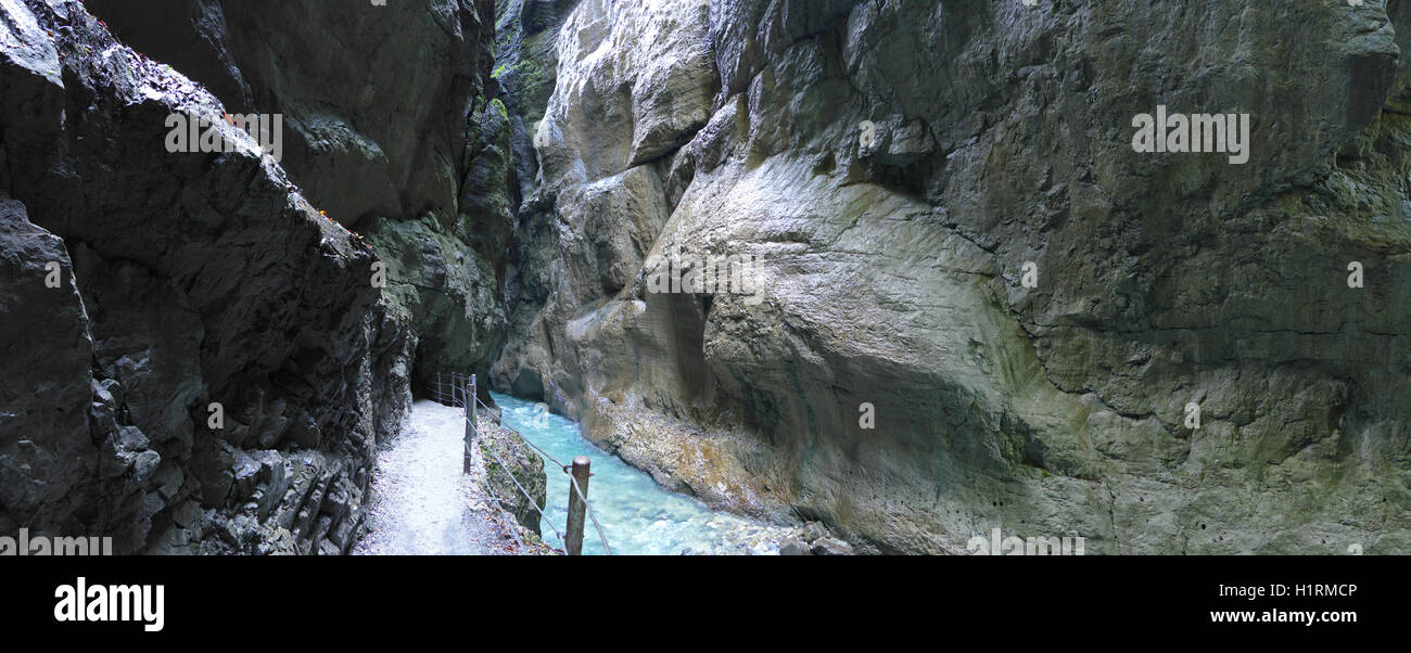 Europa Deutschland Bayern Garmisch-Partenkirchen Partnachklamm Partnach ...