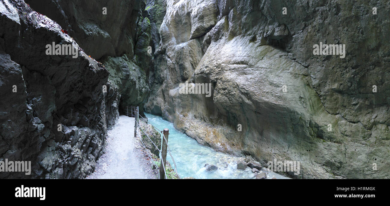 Europa Deutschland Bayern Garmisch-Partenkirchen Partnachklamm Partnach ...