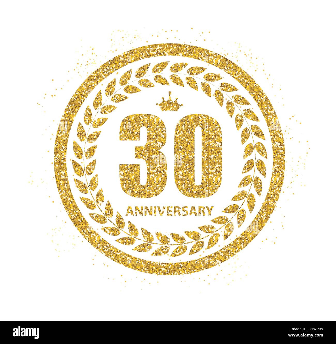 Vorlage Logo 30 Jahre Jubiläum-Vektor-Illustration Stock-Vektorgrafik ...