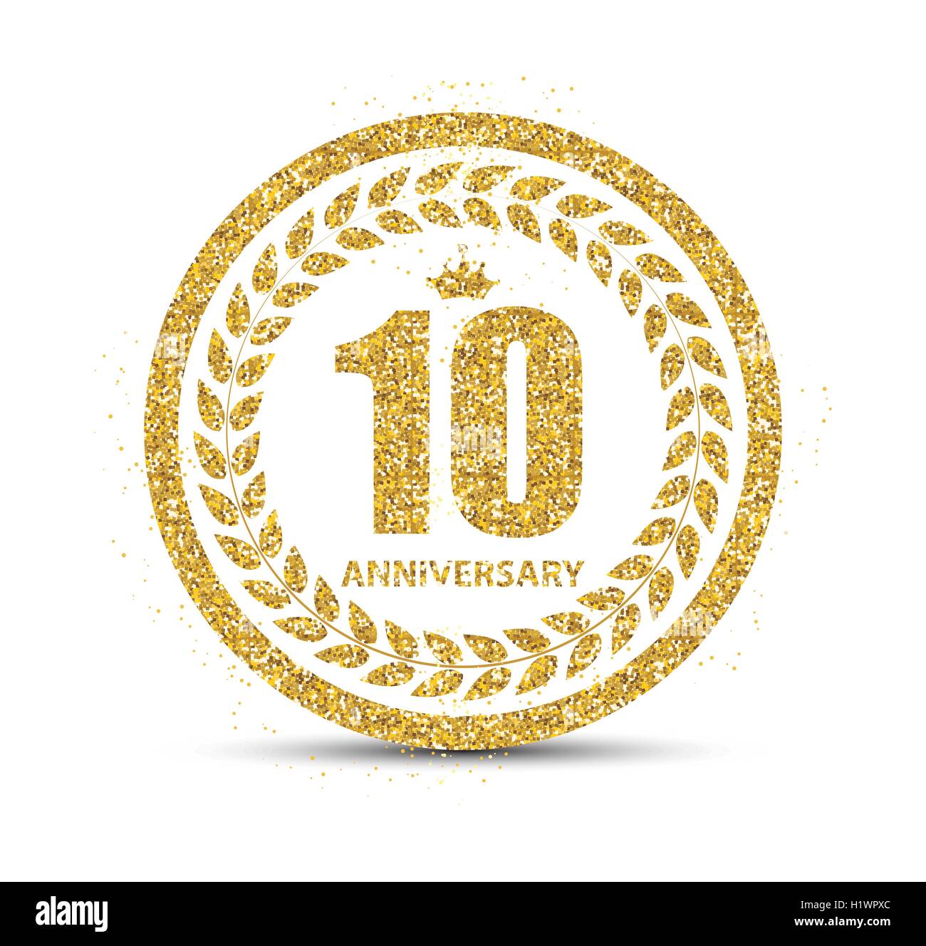 Vorlage Logo 10 Jahre Jubiläum-Vektor-Illustration Stock-Vektorgrafik ...