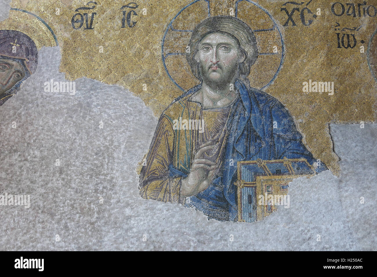 Mosaik mit der Darstellung des Christus Pantokrator. Als eines der schönsten Mosaiken der ...