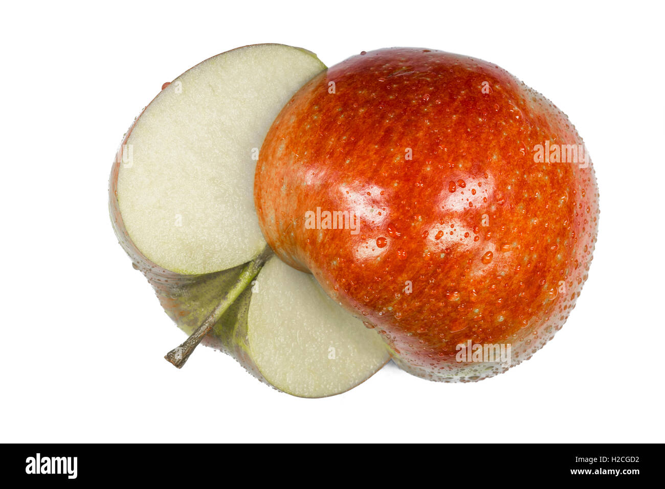 Apfel durchgeschnitten Ausgeschnittene Stockfotos und -bilder - Alamy