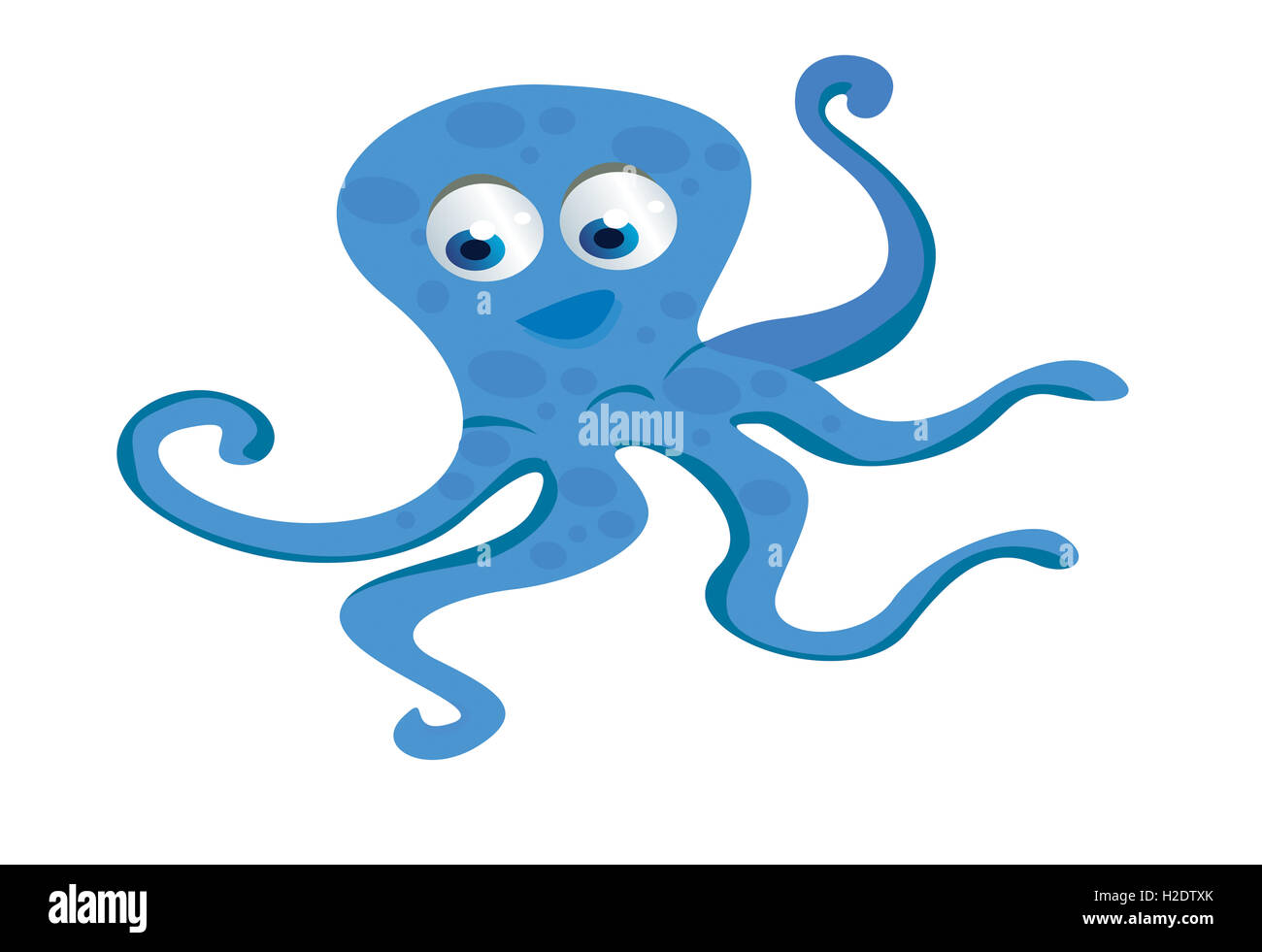 Comic krake blau Ausgeschnittene Stockfotos und -bilder - Alamy