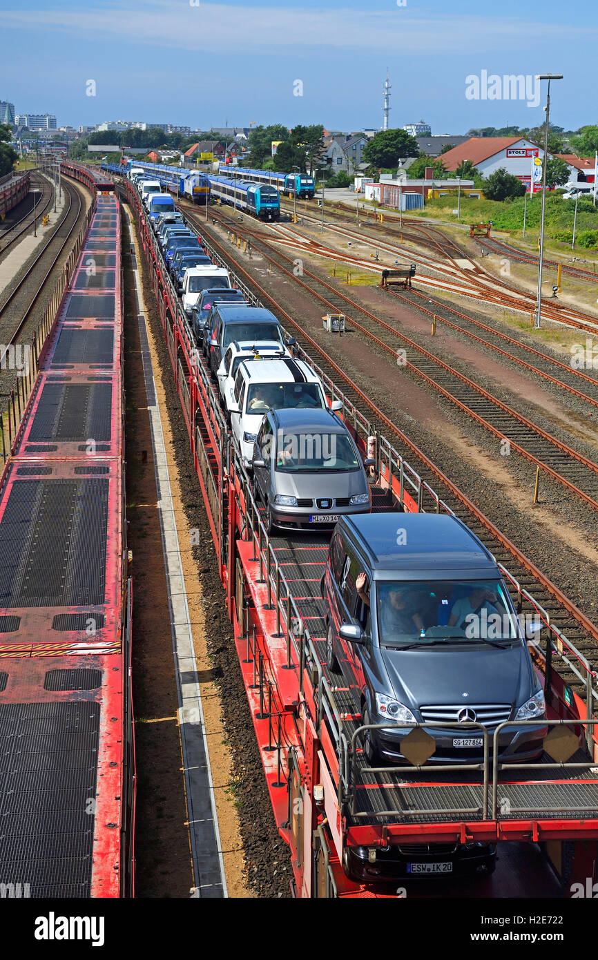 Auto, Sylt Shuttle, Zugverbindung vom Insel Sylt zum Festland, Sylt ...