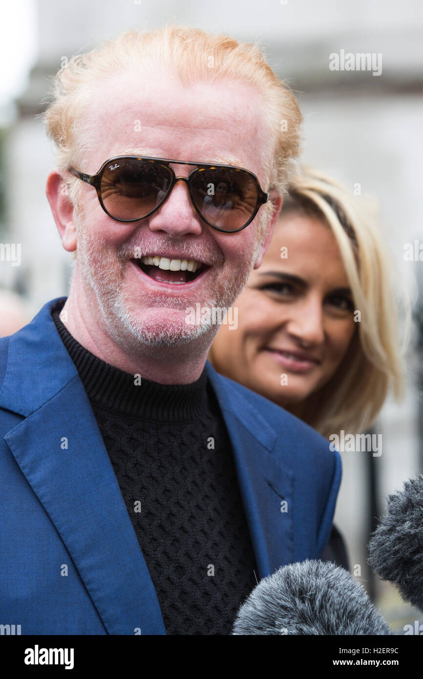 London, UK. 27. September 2016. Chris Evans mit Frau Natasha ...