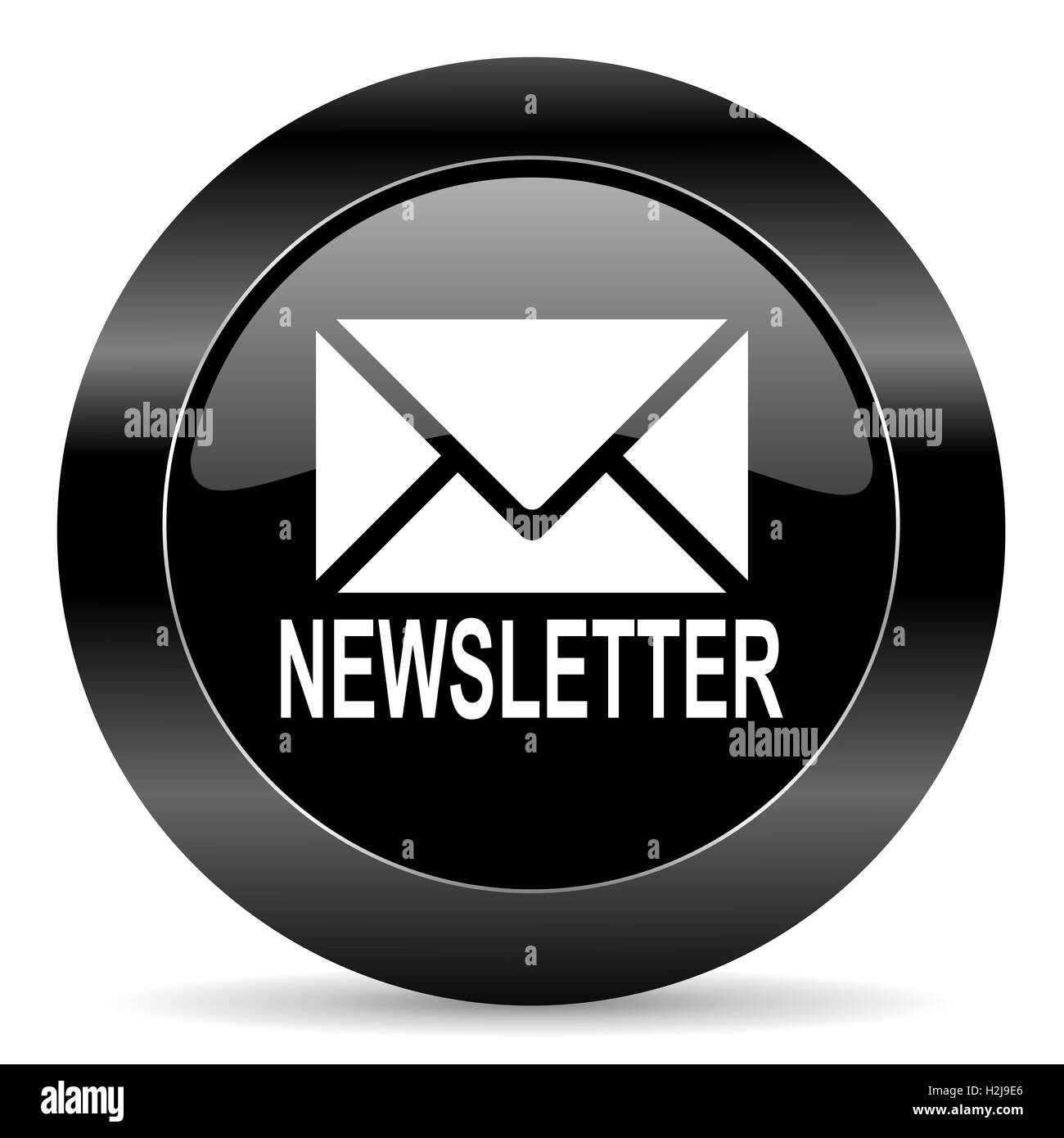 Neues e mail symbol Schwarzweiß-Stockfotos und -bilder - Alamy