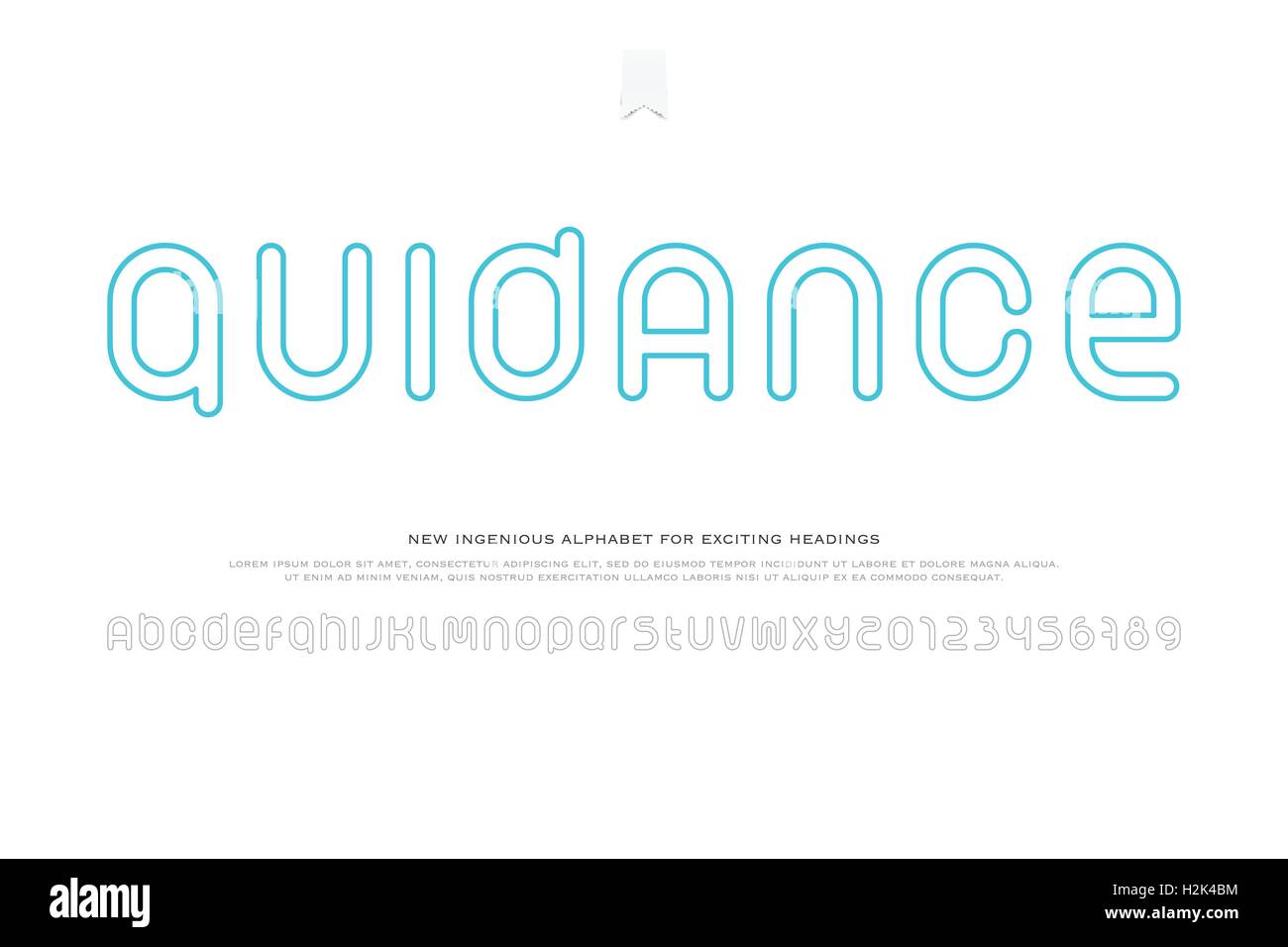 Reihe von stilvollen Alphabet Buchstaben und Zahlen, die isoliert auf ...