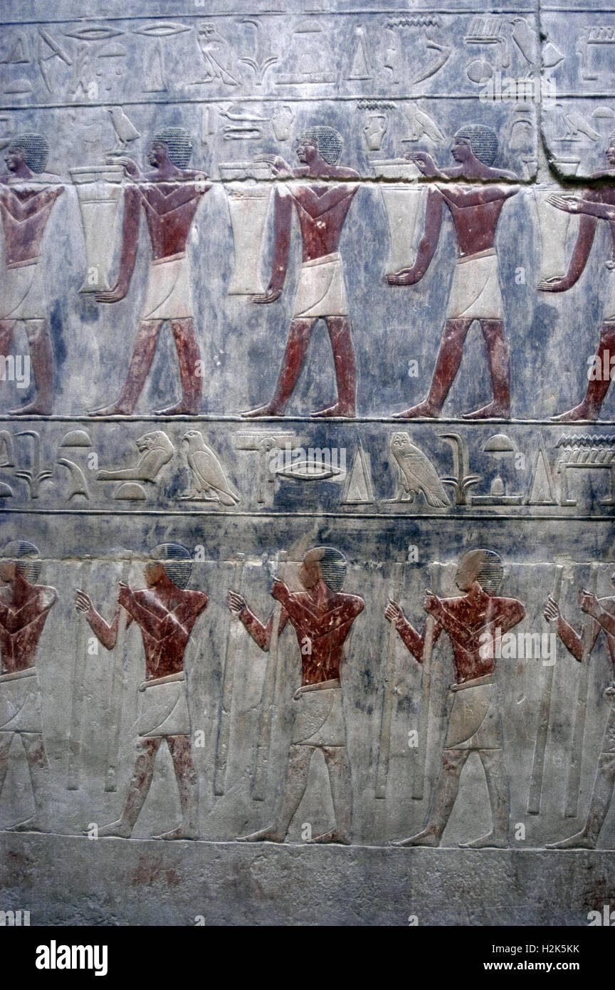 Ägypten. Nekropole von Sakkara. Mastaba des Kagemni (2350 v. Chr ...