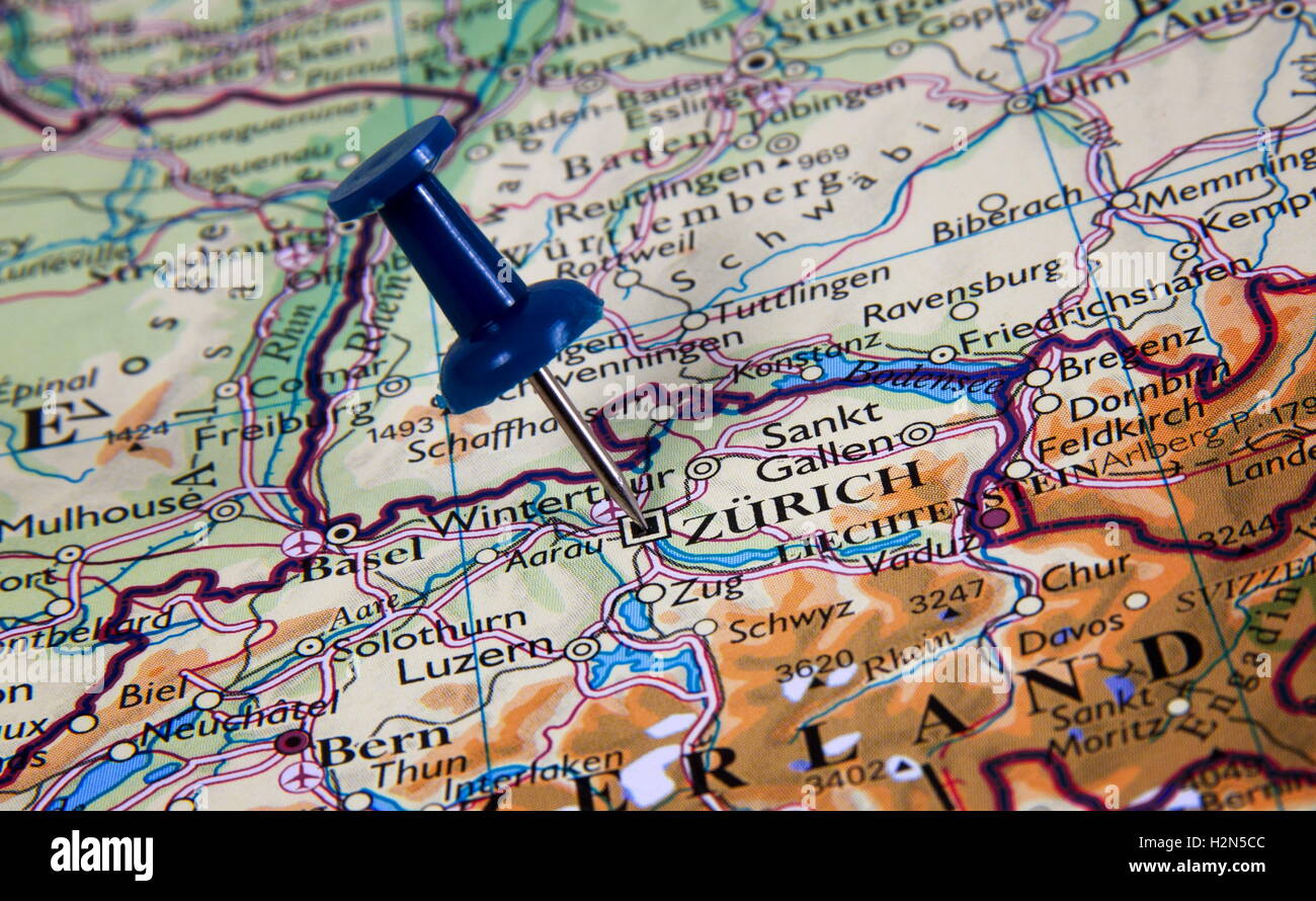 Mapa de la ciudad de zurich -Fotos und -Bildmaterial in hoher Auflösung ...