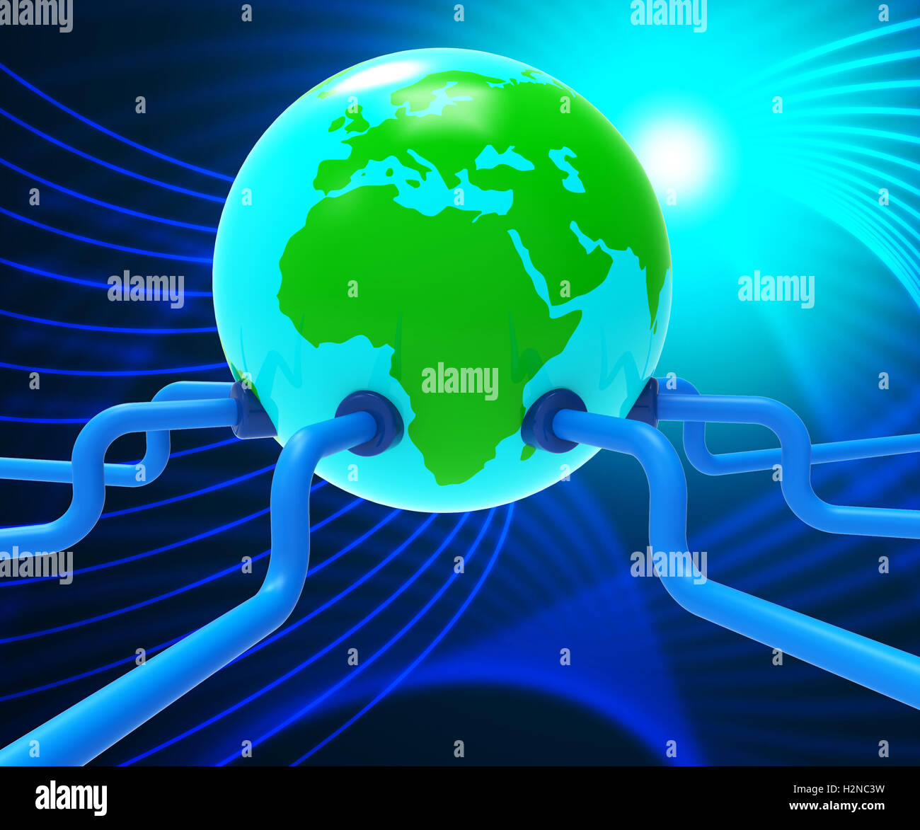 Weltweites Netzwerk Bedeutung Online-Globus und Vernetzung ...