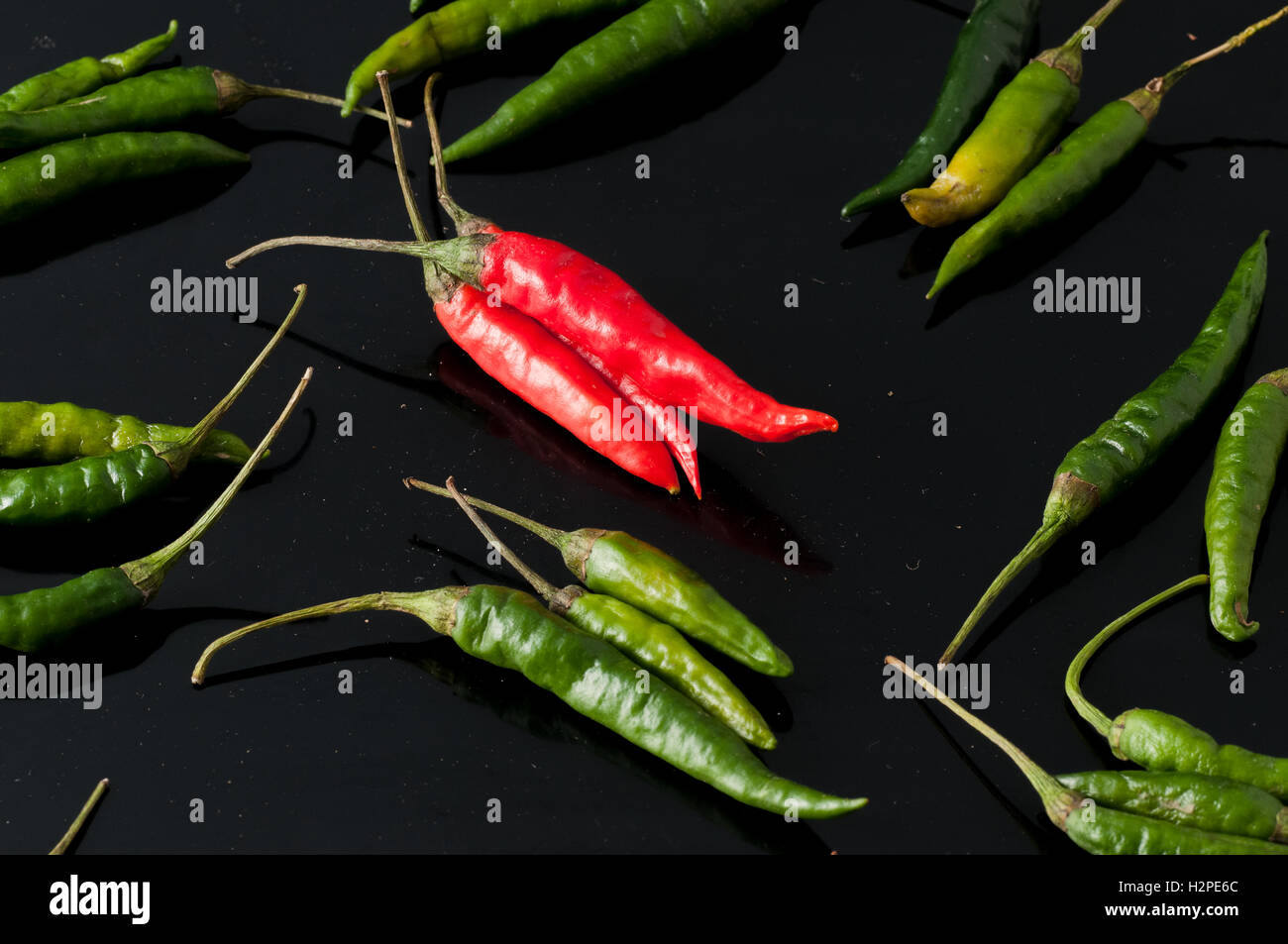 Organische Rote Chilischoten Stockfotos und -bilder Kaufen - Alamy
