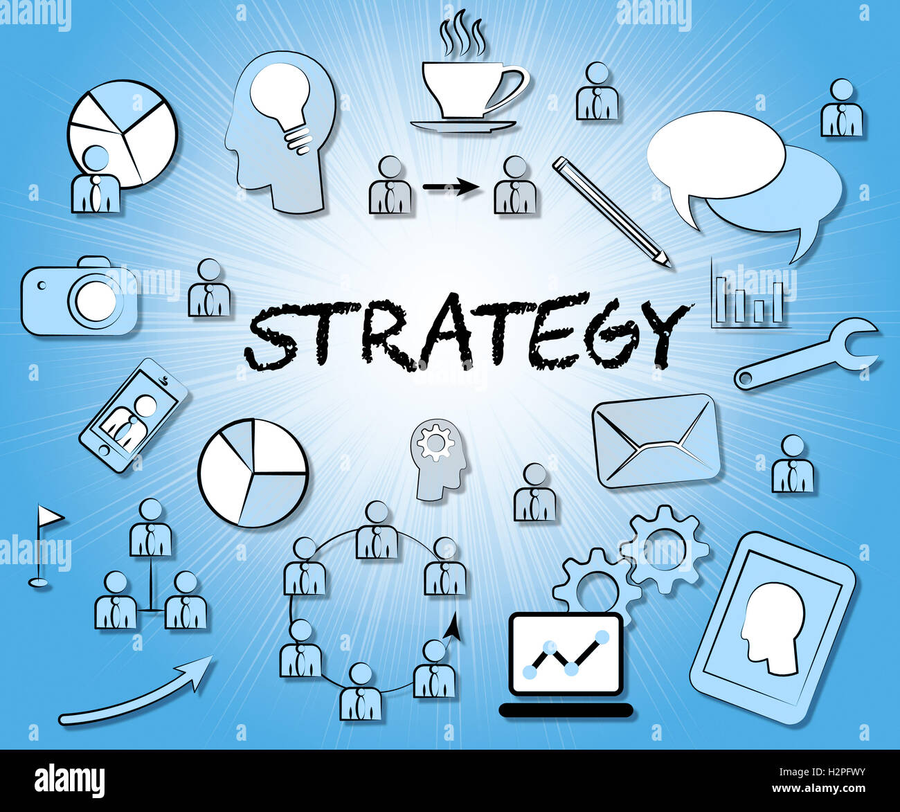 Strategie-Symbole, d. h. Pläne Symbole und strategische Stockfotografie ...