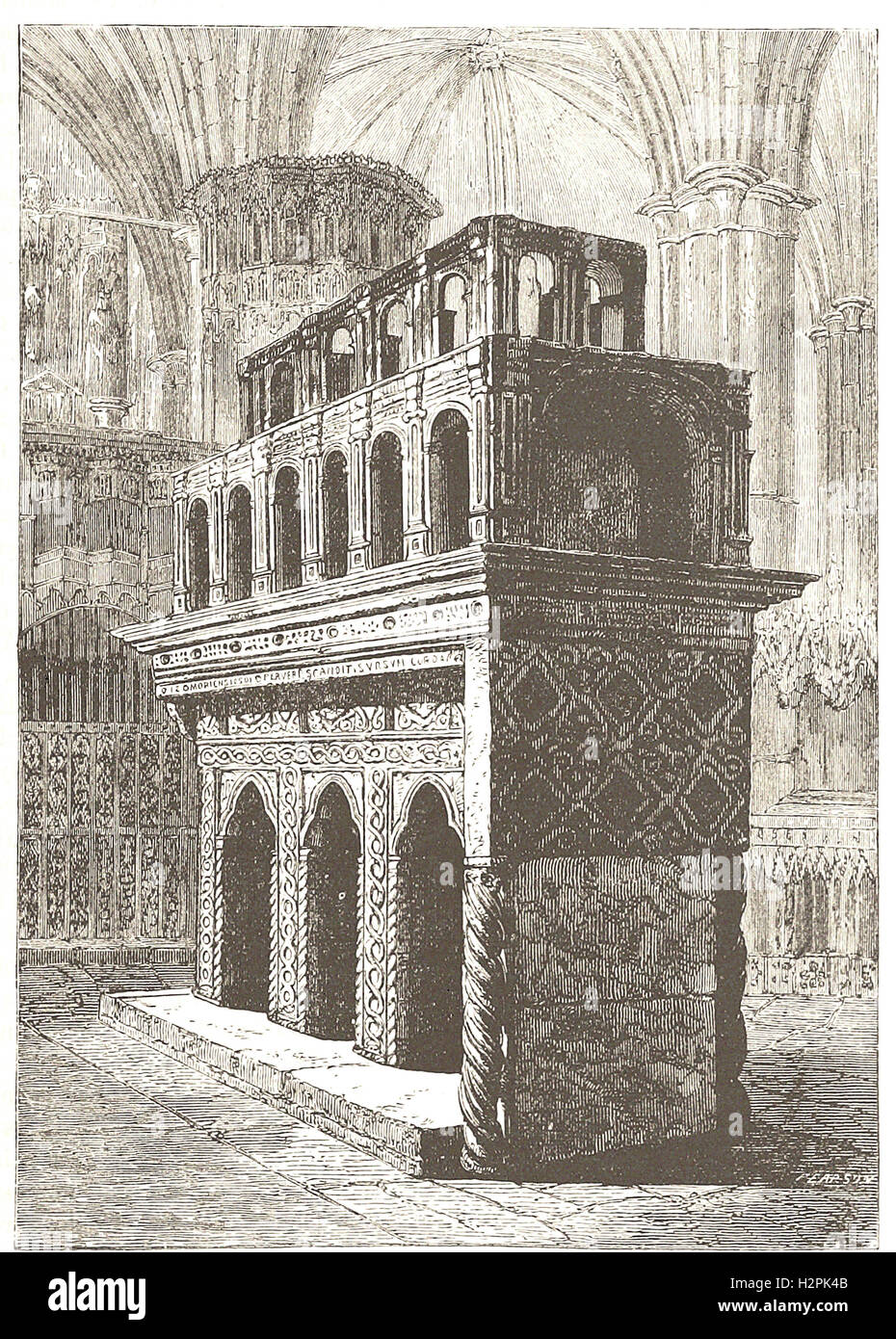 Schrein von EDWARD der BEICHTVATER, WESTMINSTER ABBEY - aus "Cassell es illustrierte Universal ...