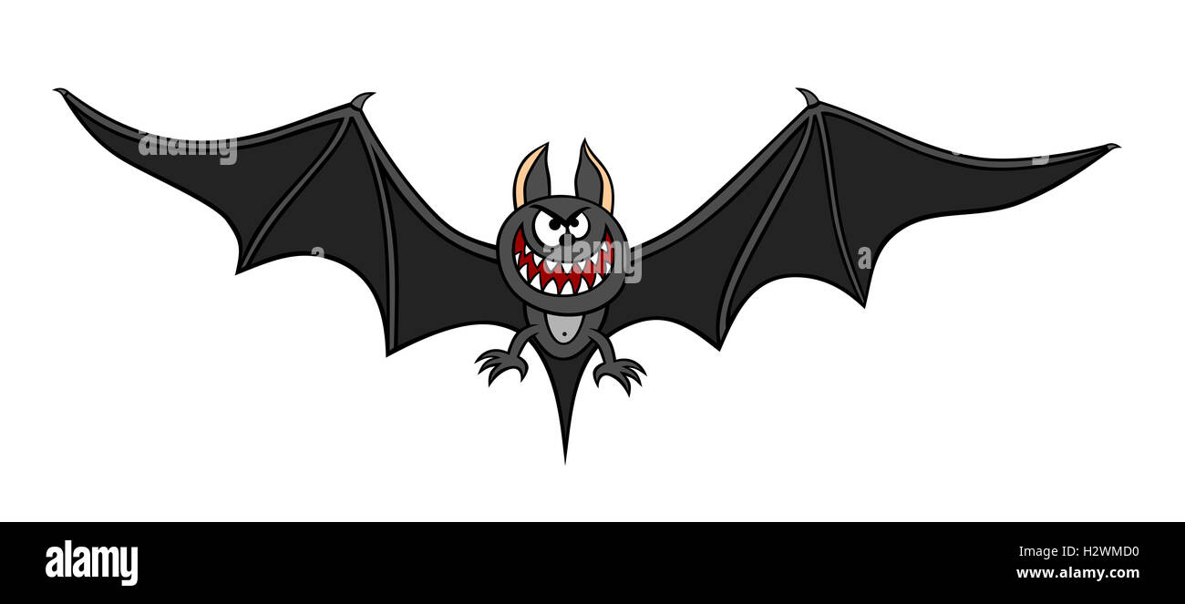 Vektor-Illustration einer Fledermaus-Cartoon-Stil Stockfotografie - Alamy