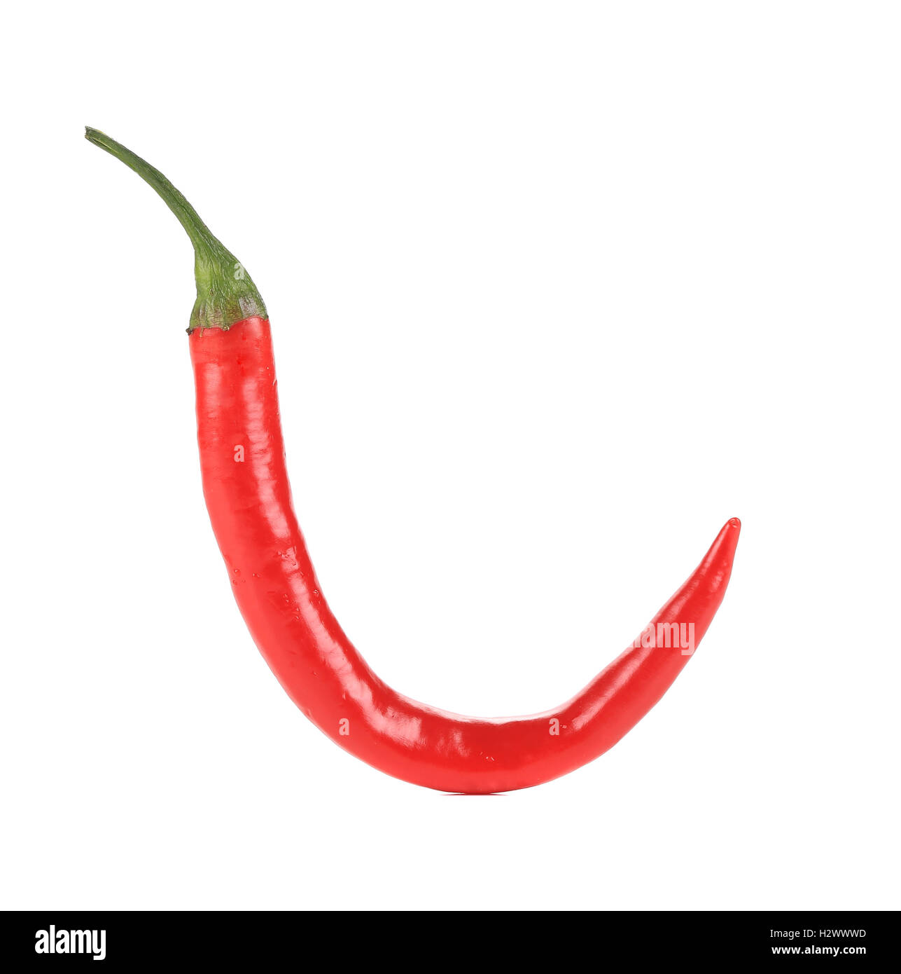 Rote Chilischote in Hakenform Stockfotografie - Alamy