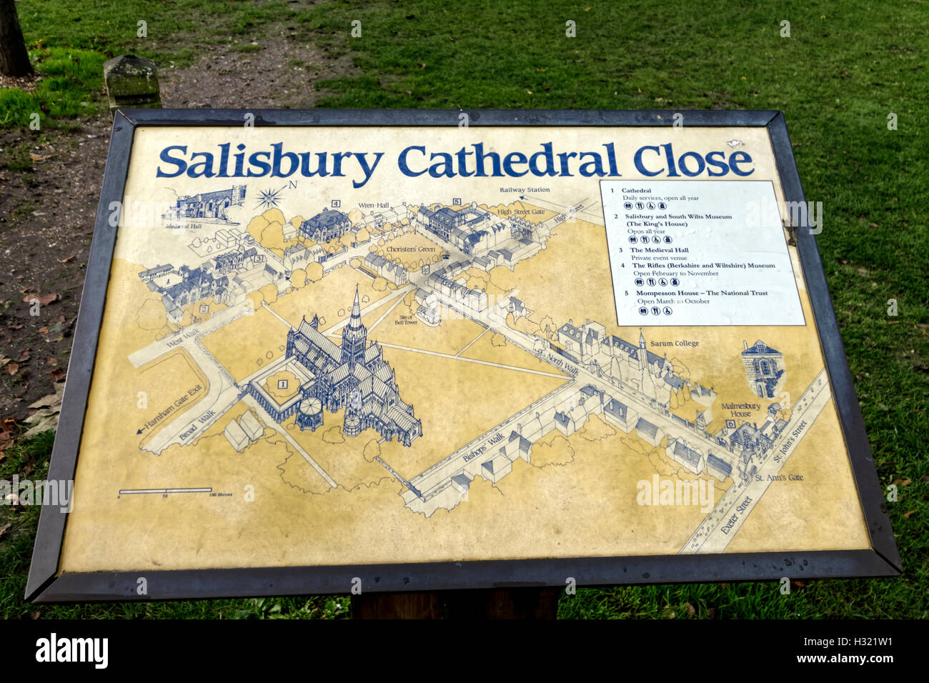 Mappa della cattedrale di salisbury -Fotos und -Bildmaterial in hoher ...