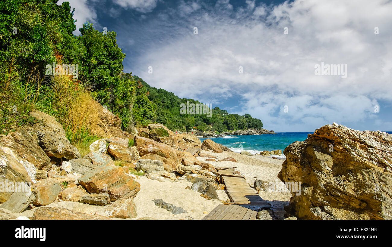 Plaka Strand, Pelio (Pilion, Pilio), Griechenland Stockfotografie - Alamy