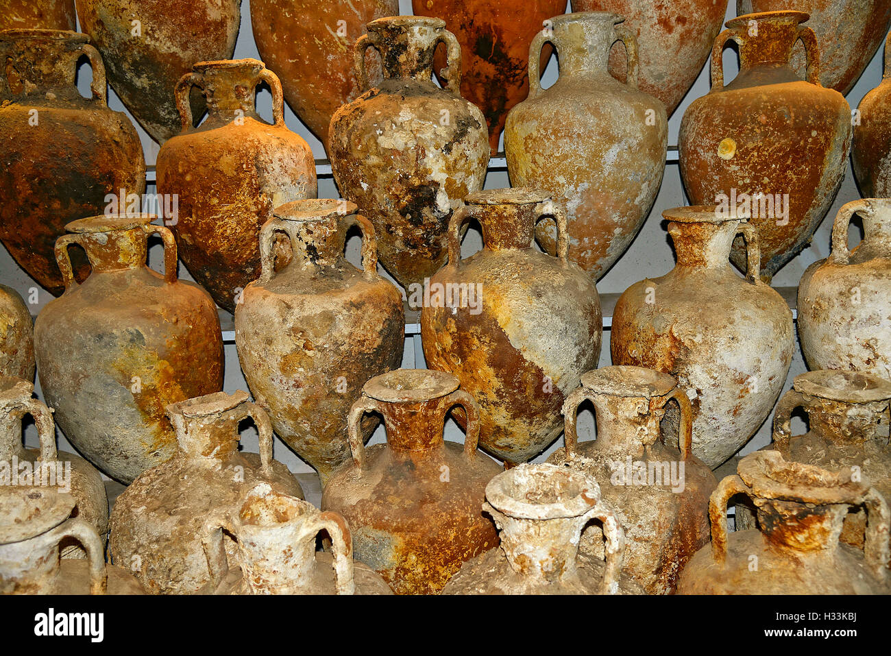 Italien Sizilien Äolischen Inseln Lipari Insel das archäologische ...