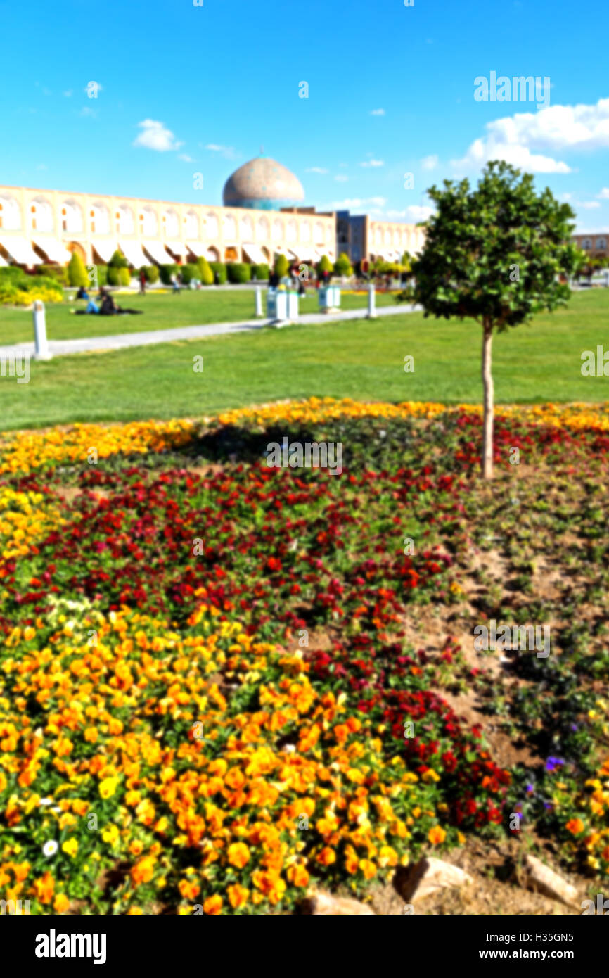 im Iran zu verwischen, dem alten Platz von Isfahan Prople Garten Baum ...