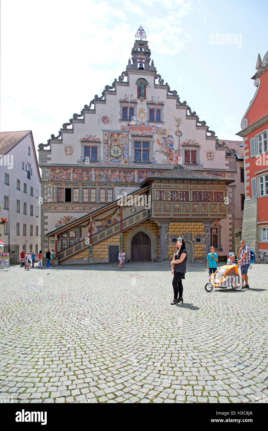 Rathaus, Altstadt, Lindau, Bodensee, Bayern, Deutschland ...