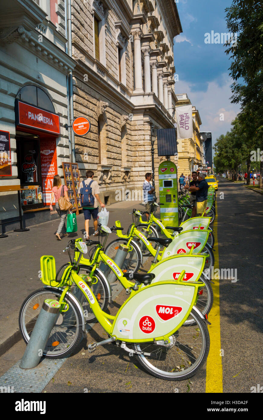 MOL Bubi öffentliche Bike-sharing-System Dockingstation, Andrassy Ut ...