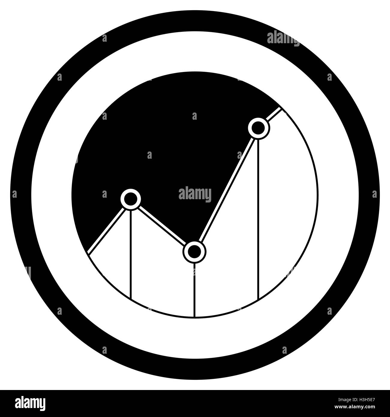Statistiken grafisch darstellen Symbol schwarz weißen Stil. Statistik ...