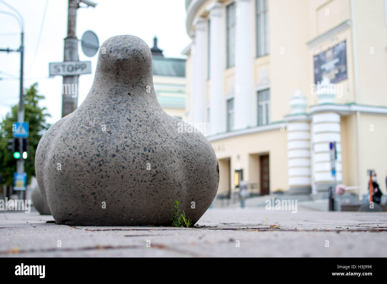 Beton/Zement Taube als Straße Barriere in der Stadt Tallinn ...