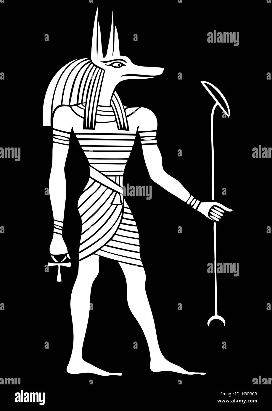 Anubis-Gott des alten Ägypten - Gott von Beerdigungen, Tod, den Toten ...