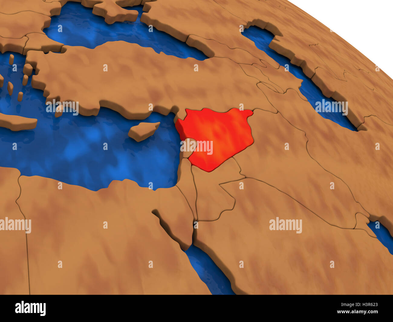 Syria political map political map -Fotos und -Bildmaterial in hoher ...