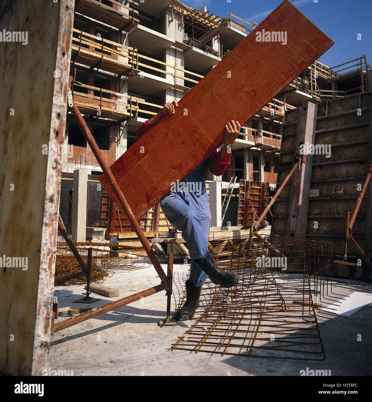 Männer bei der Arbeit, Bauarbeiter, Gefahr Kollision, Bau, shell, Mann ...