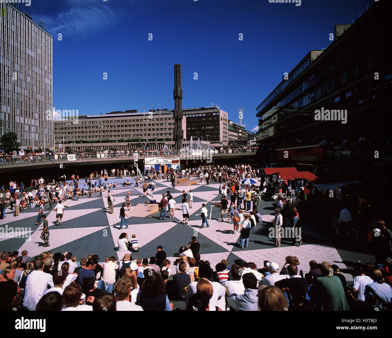 Schweden, Stockholm, Sergelstorg, Event, Masse Menschen, Vorplatz ...