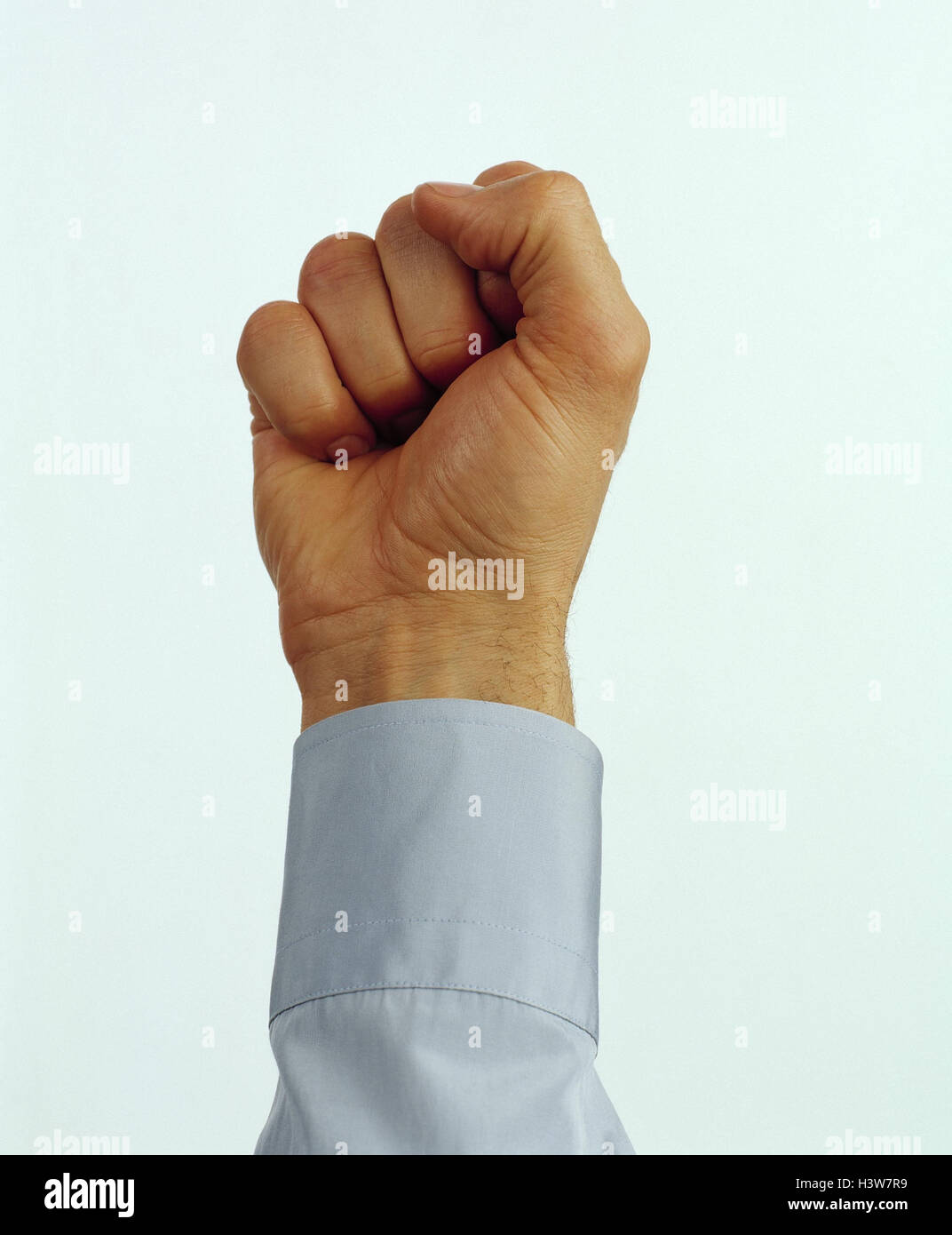 Mann, Detail, Hand, Geste, Faust, Studio, geschnitten aus, innen, außen ...