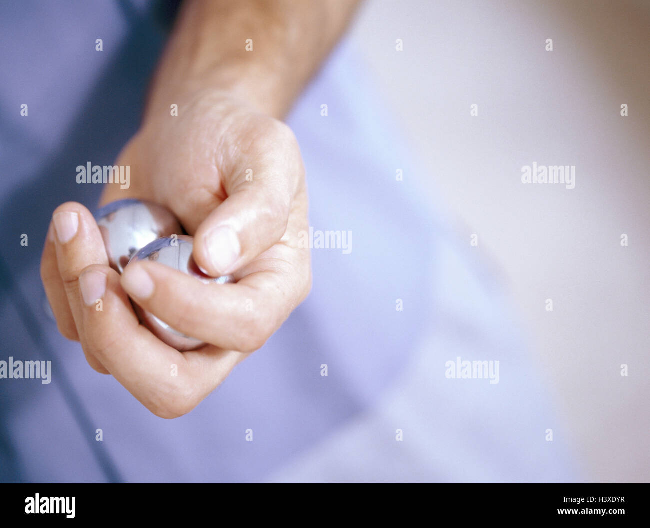 Hand des Mannes, Qui Gong Kugel, Mann, Detail, Hand, halten, China ...