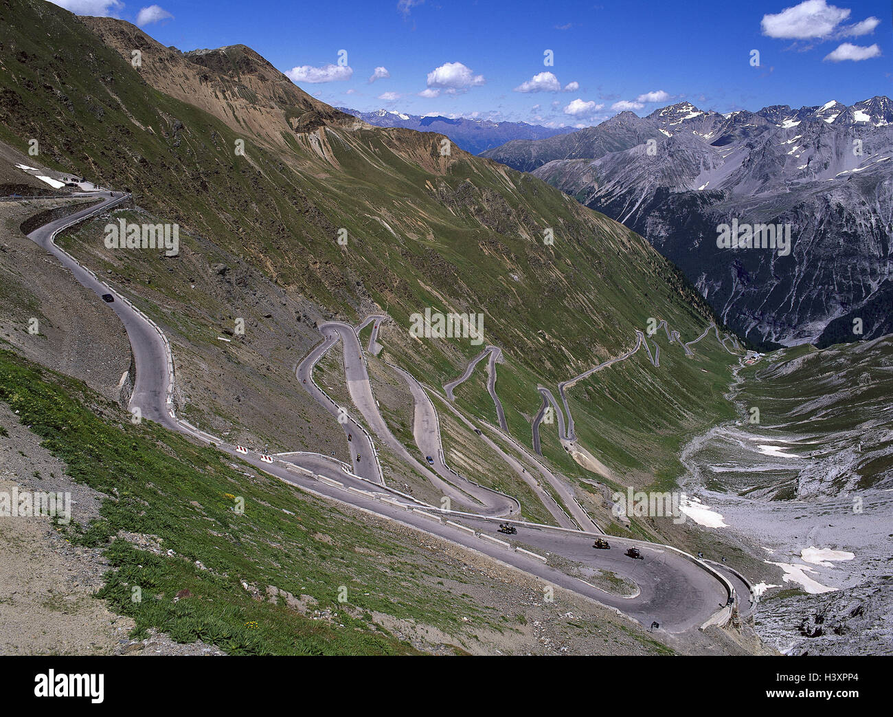 Italien, Südtirol, Stilfserjoch, Bergpass, Verkehr, Europa, Ortler ...