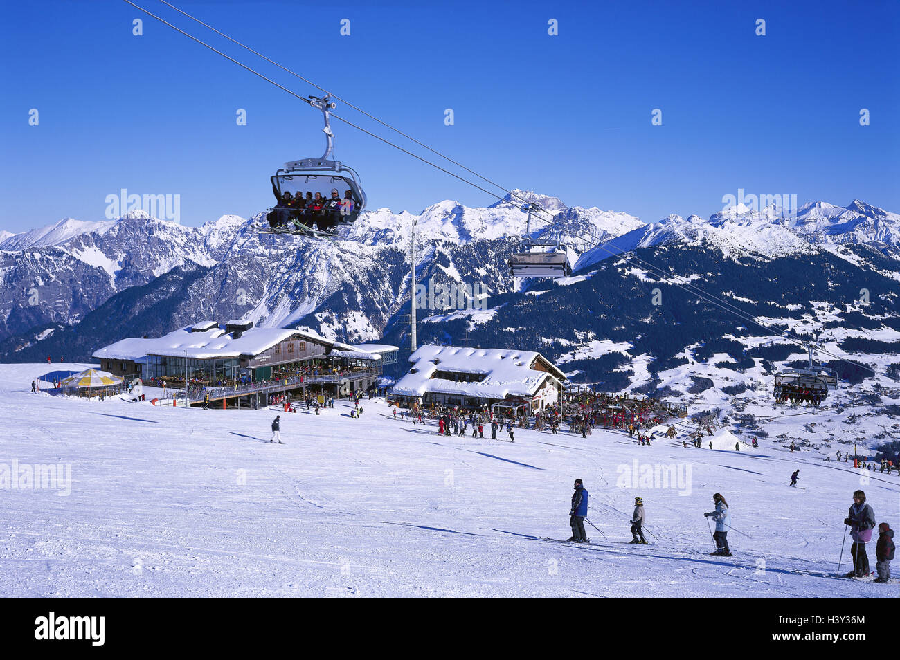Österreich, Vorarlberg, Montafon, Skigebiet, Golm Schruns-Tschagguns ...