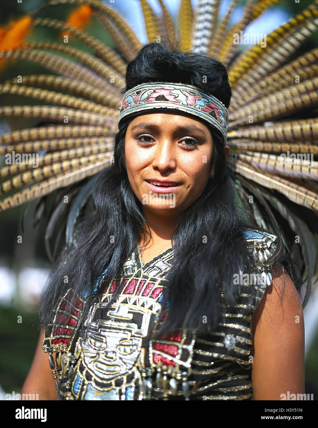 Mexiko Indian Maya Halbe Porträt Außen Mittelamerika Frau Jung