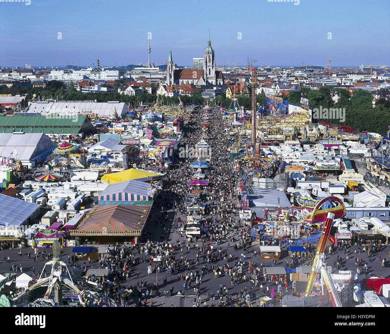 Deutschland, Bayern, München, Theresienwiese, Oktoberfest, Übersicht ...