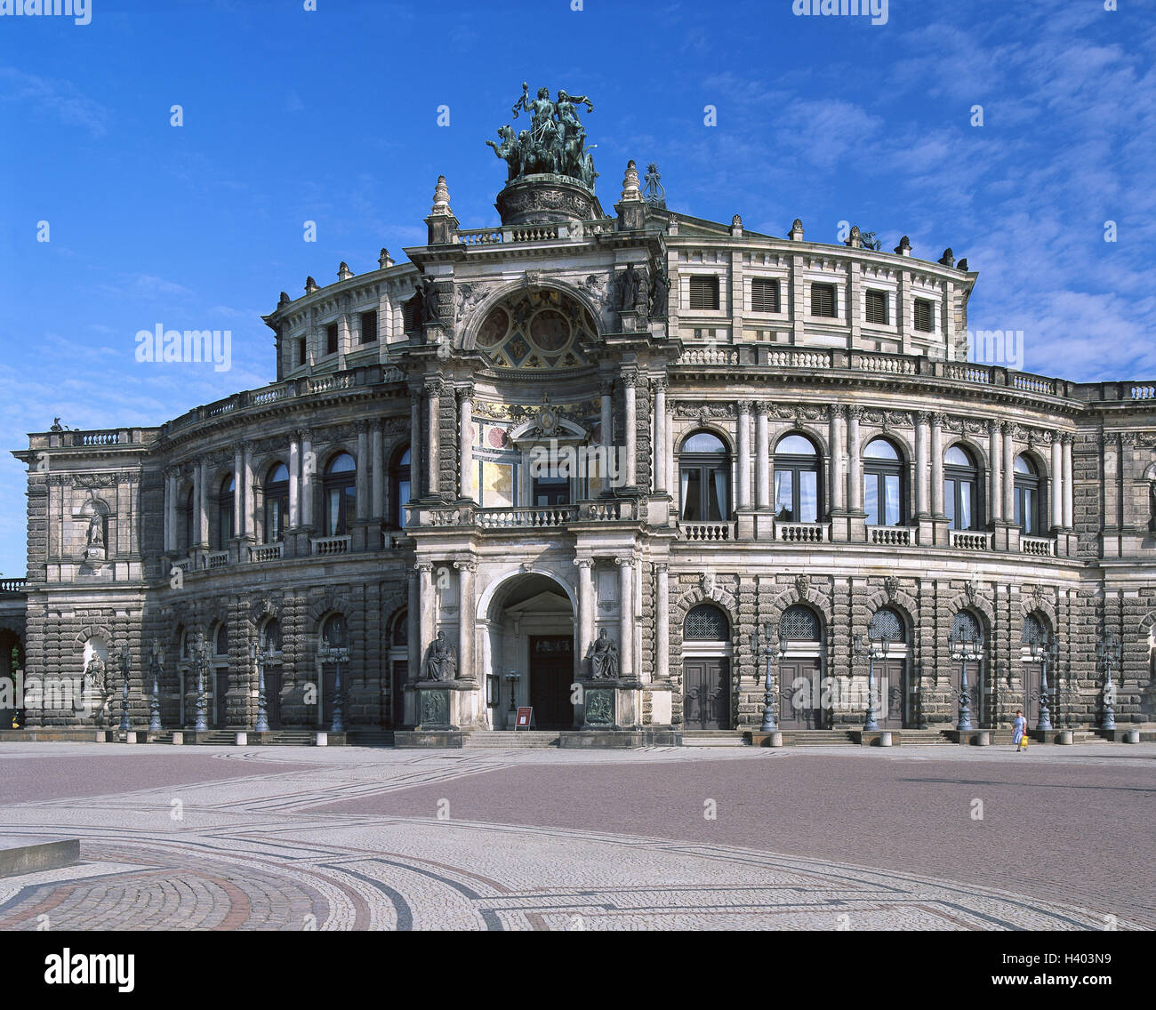 Deutschland, Sachsen, Dresden, Theaterplatz, Semperoper, Europa ...