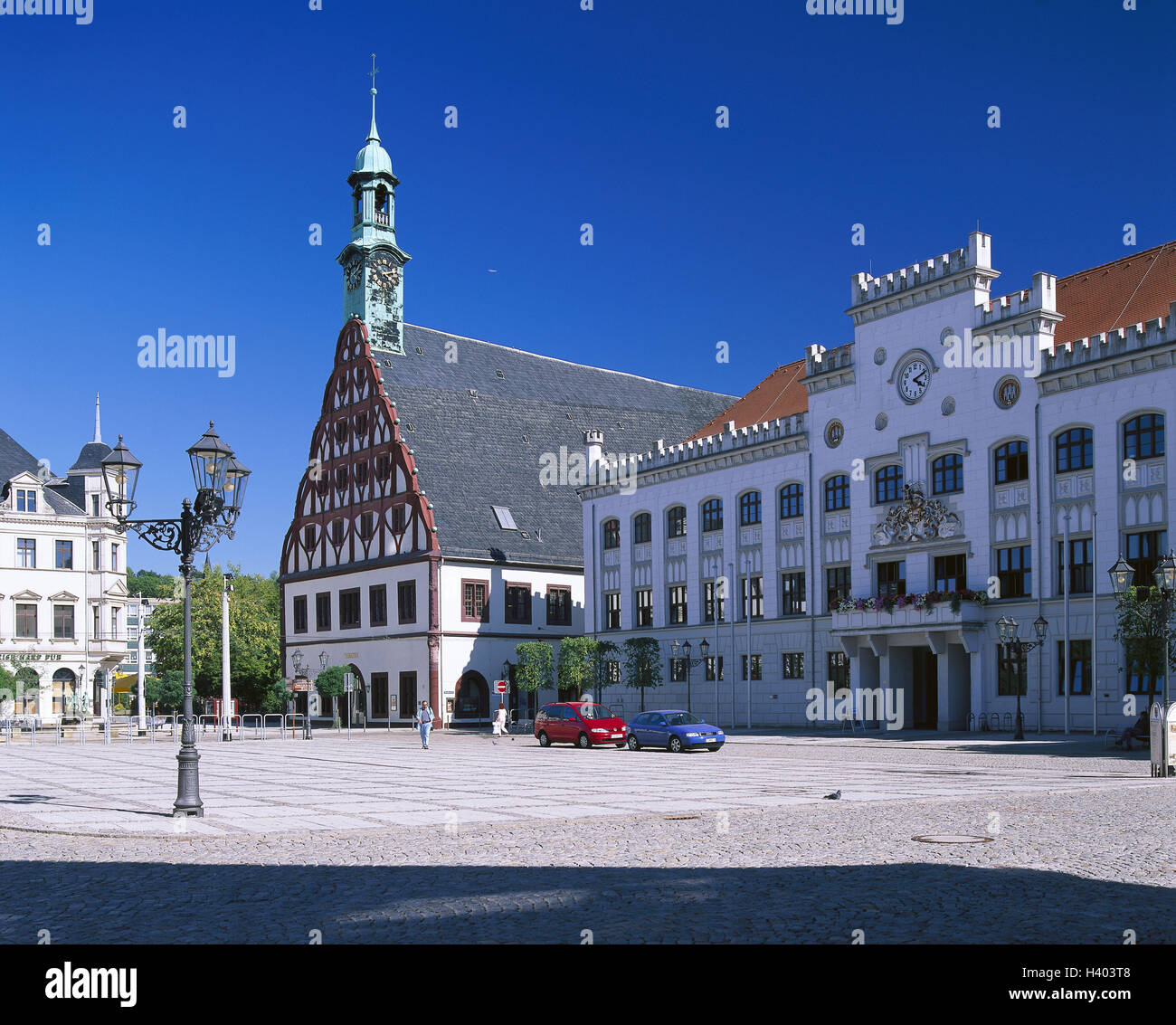 Deutschland, Sachsen, Zwickau, vermarkten, Gewandhaus, City Hall ...