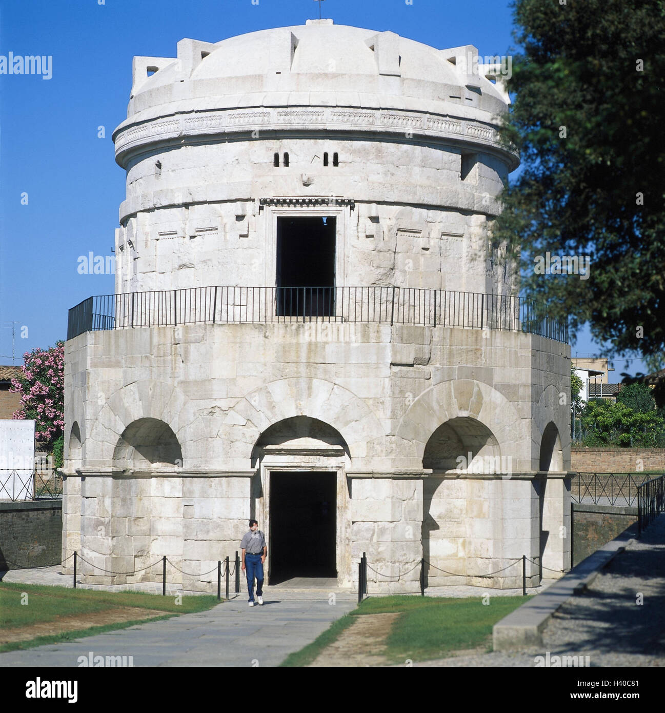 Italien, Emilia Romagna, Ravenna, Grabmal Theoderich, außen, Struktur ...